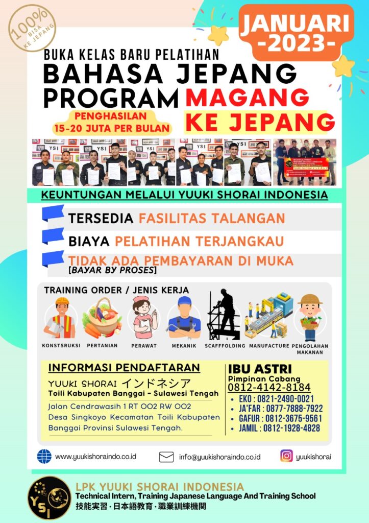 BUKA KELAS BARU DI BANGGAI UNTUK PELATIHAN BAHASA JEPANG PROGRAM MAGANG ...